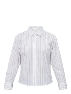 Dries Van Noten Pinstripe Cotton Shirt - White