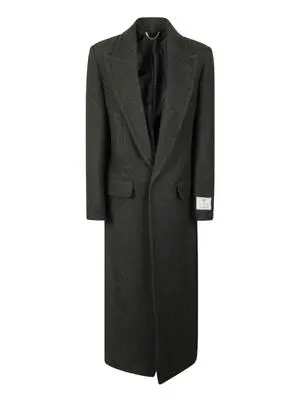 Victoria Beckham Single Breasted Mid-length Coat - Black