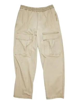 Acne Studios Logo Embroidered Mid-waist Cargo Pants - Cold Beige