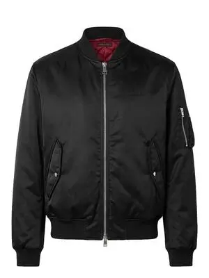 Gucci Heavy Nylon Canvas Bomber Jacket - Black