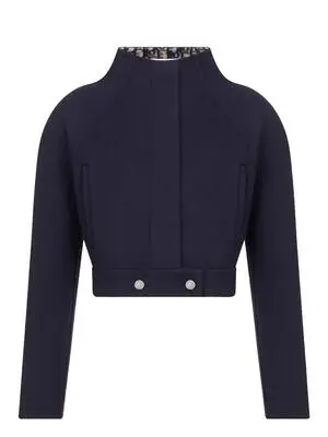 Dior Cropped Peacoat - Blue