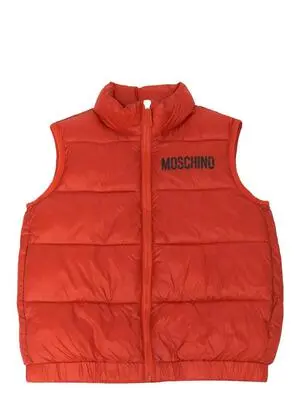 Moschino Sleeveless High Neck Puffer Vest - Red