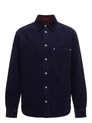 Gucci Reversible Denim Flannel Shirt - Dark Blue, Red Blue