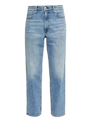 RAG  BONE Rag & Bone Embellished Denim Jeans - Blue
