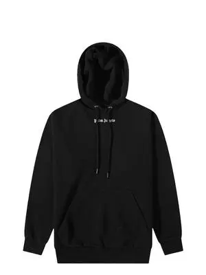 Palm Angels Logo-print Hoodie - Black