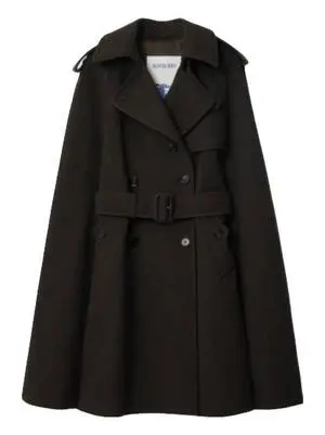 BURBERRY Burberry Double-Breasted Belted Trench Cape