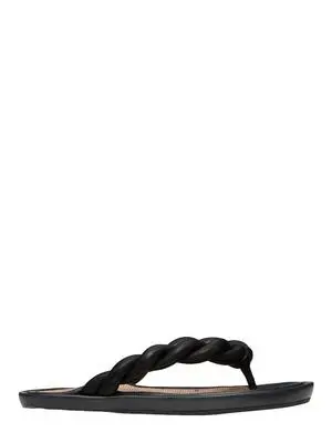 Red Valentino Twisted Strap Thong Sandals - Black