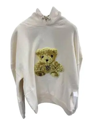 We11Done Hooded Sweater With Graphic Detail - Gray