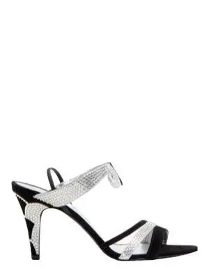 Valentino Garavani Embellished Open Toe High Heel Sandals - White