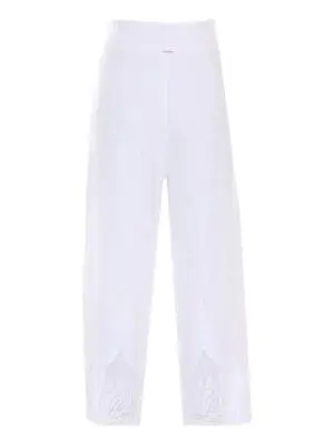 TWINSET Lace Cropped Trousers - White
