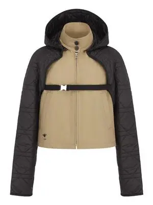 Dior 2-in-1 Peacoat With Removable Sleeves And Hood - Black