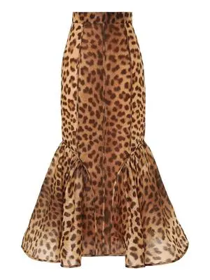 Zimmermann Leopard Print Pencil Skirt - Leopa