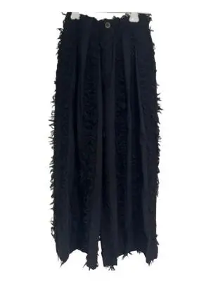 UMA WANG Fringed Casual Pants - Black