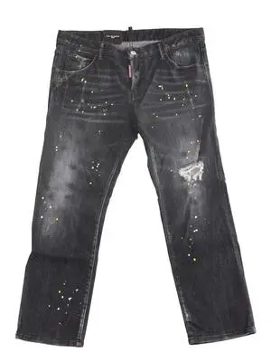 Dsquared2 Logo Embellished Denim Pants - Black