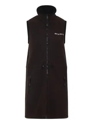 Miu Miu Fleece Sleeveless Dress - Black