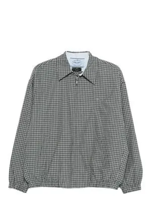 Prada Checked Poplin Jacket - Iron Gray