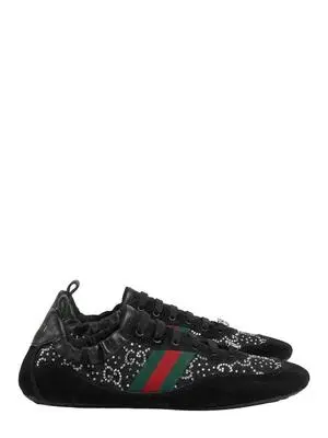 Gucci Gucci GG Embellished Trainers Black