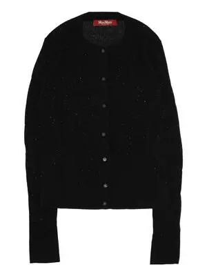 Max Mara Crewneck Button-up Cardigan - Black