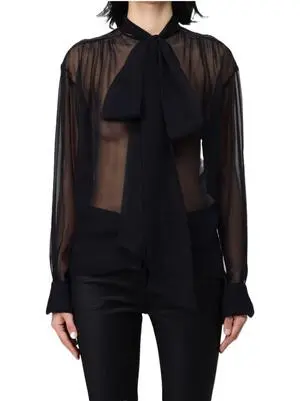 Blumarine Tie-neck Blouse - Black