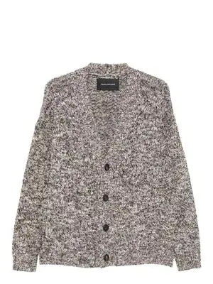 Tagliatore Tagliatore Relaxed Fit V-Neck Buttoned Knitwear Gray