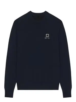 Givenchy Wool Cashmere Sweater With Crystal Embellishments - Dark Blue
