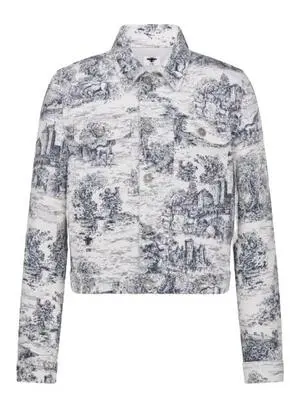 Dior Embroidered Bee And Cd Signature Jacket - Gray