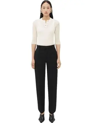 Bottega Veneta High-waisted Flared Trousers - Black