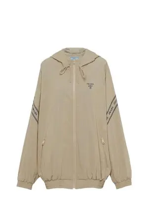 Prada Oversized Drawstring Hooded Jacket - Khaki