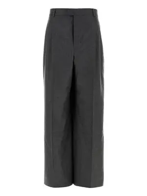 Ami Pleated Wide Leg Pants - Black
