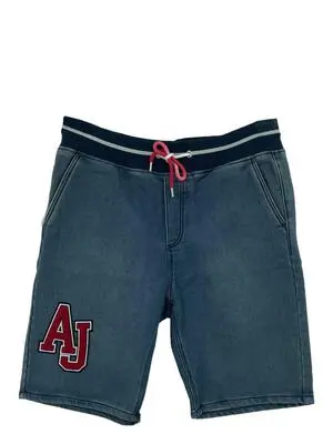 Emporio Armani Drawstring Waist Denim Shorts - Blue
