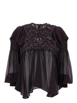 Isabel Marant Étoile Rokia Blouse With Hollow Detail - Black