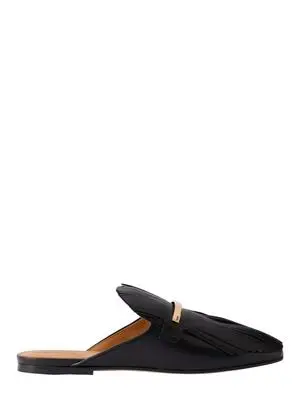 TOD'S Fringe Detailed Slip-on Mules - Black