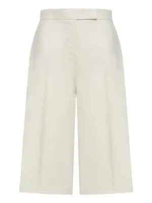 Max Mara Max Mara Pleated Bermuda Shorts White