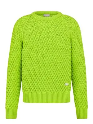 DIOR Dior CD Box Logo Sheep Wool Blend Knit Sweater