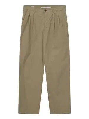 Norse Projects Belt Loop Double Pleated Casual Pants - Brown