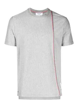 Thom Browne Rwb Striped Crewneck T-shirt - Grey