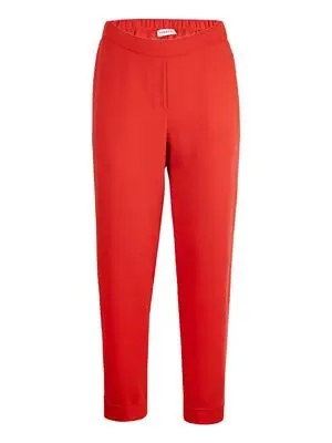 P.a.r.o.s.h Mid-waist Tape Casual Pants - Red