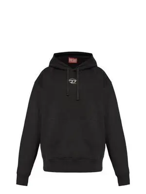 DIESEL® Metallic Logo Hoodie - Black