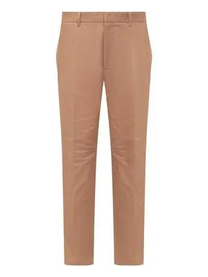 JIL SANDER Gabardine Tapered Slim-cut Trousers - Pink