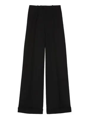 Gucci High Waist Wide Leg Trousers - Black
