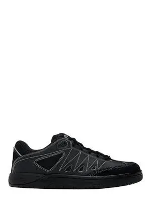 Kenzo Leather Sneakers With Logo Detailing - Black