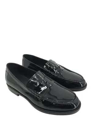 Emporio Armani Round Toe Loafers - Black
