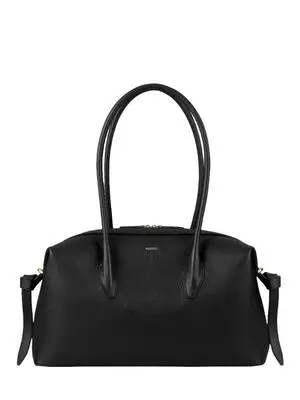 Yuzefi Brioche Duffle Pebble Grained Leather Bag - Black