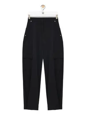 Loewe Relaxed Fit Cargo Trousers - Black