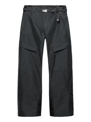 Prada Belted Straight-leg Trousers - Black