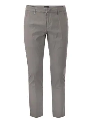 DONDUP Dondup Slim-Fit Straight-Leg Trousers Gray