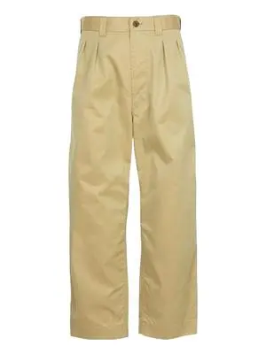 Comme Des Garçons Comme Des Garcons Pleated Straight-Leg Trousers Nude