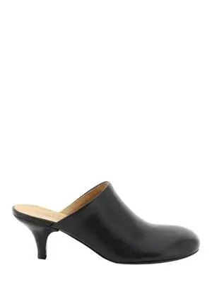 Marsèll Muller Logo High Heel Slip-on Mules - Black