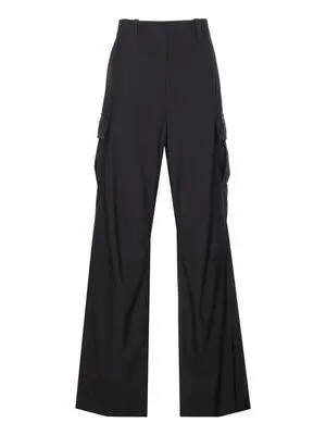 Bottega Veneta Fine Wool Cargo Pants - Black