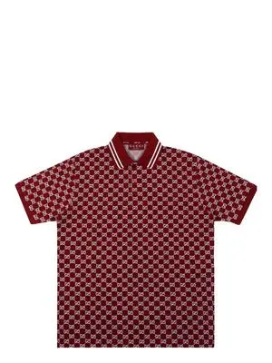 Gucci Gucci GG Jacquard Short-Sleeved Polo Shirt Red
